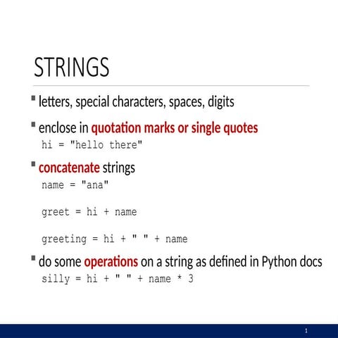 Python Crash course lecture 1 pptx to learn | PPTX