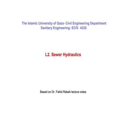 Lecture 2.-sewer-hydraulics1 | PDF