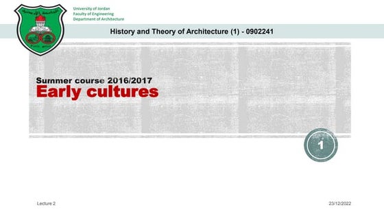 History of architecture 1 - Lecture-1.ppt