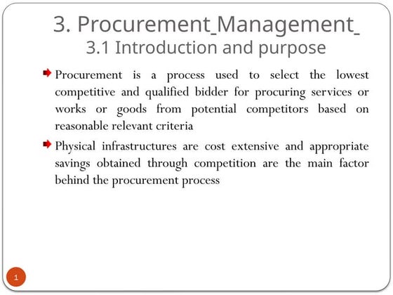 Introduction to procurement | PPT