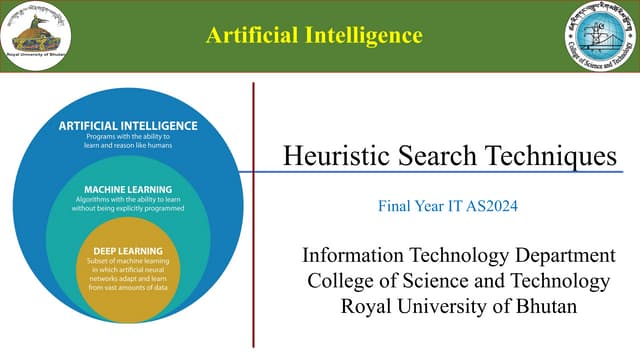 Heuristic Search Algorithm In Ai And Machine Learning Pptx 4865