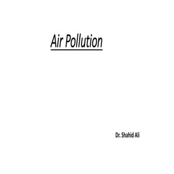 Comprehensive Overview of Air Pollution: Sources, Effects, and Control ...