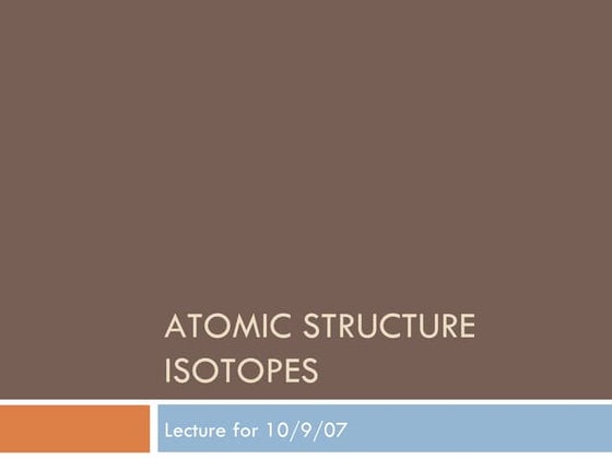 Lecture 1 Atoms Atomic Theory Elements Intro To Symbols And Formulas