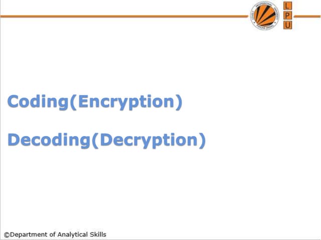 Lecture 2 Coding Decoding 2ppt