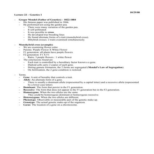Mendel and genetics unit 2 | PPTX