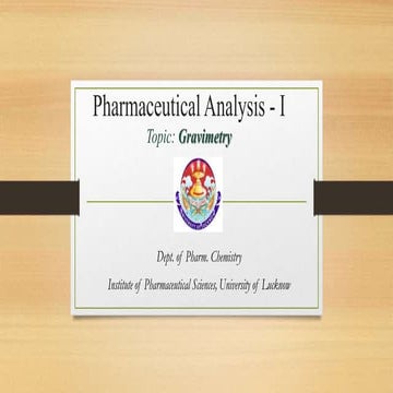 Lecture - 23 Gravimetric Analysis.pptx