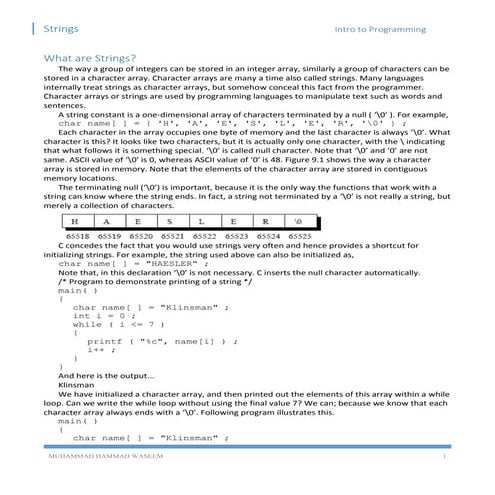 Itp Lecture 17 Strings In Cc Pdf Free Download 7947