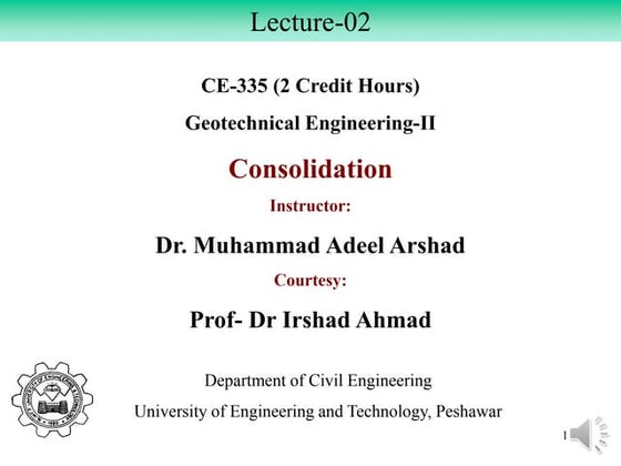 pre consolidation pressure | PPTX