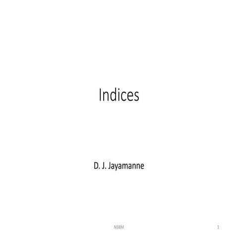 Lecture 2 (laws of indices) | PPTX