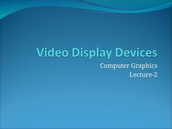 Computer graphics - colour crt and flat-panel displays | PDF | Chemistry | Science