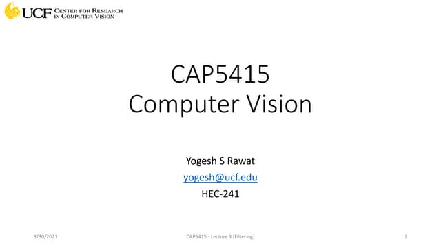 Lecture 3 Filtering Part Ipdf Computing Technology And Computing