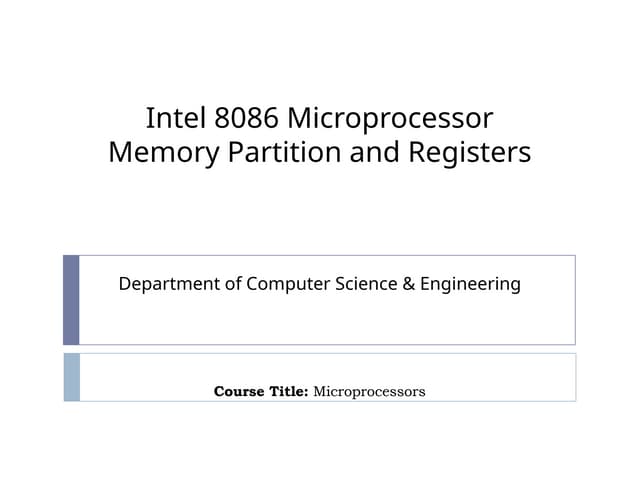 8086 memory segmentation | PDF