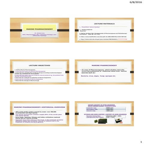 Lecture 5-marine-pharmacognosy-v3-6-per-page | PDF