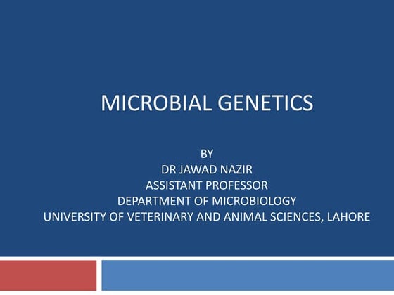 Microbial genetics | PPT