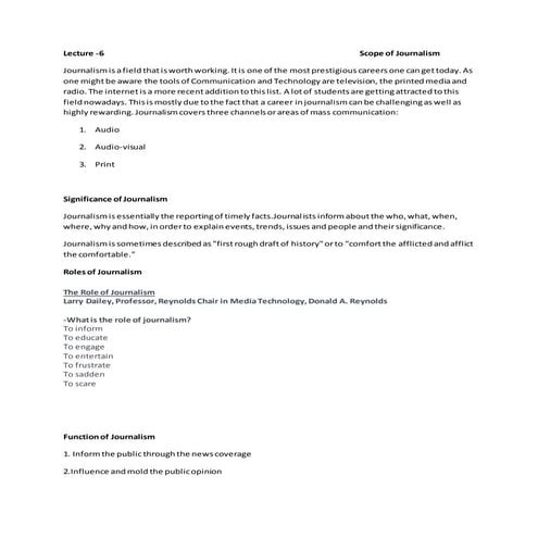 Lecture 6 | DOCX