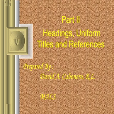 Lecture 6 Headings | PPT