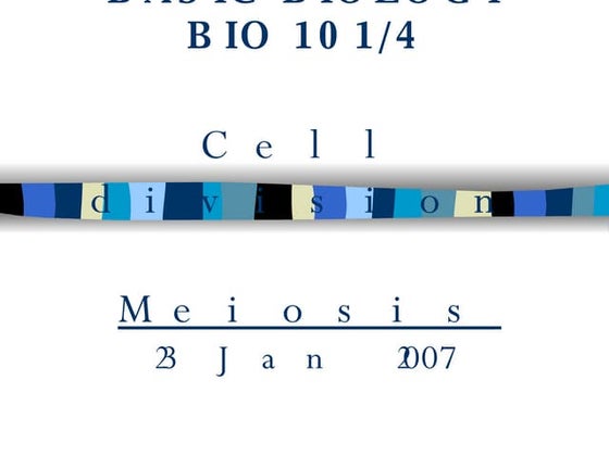 Biology Form 4 Chapter 5 Meiosis Ppt Powerpoint