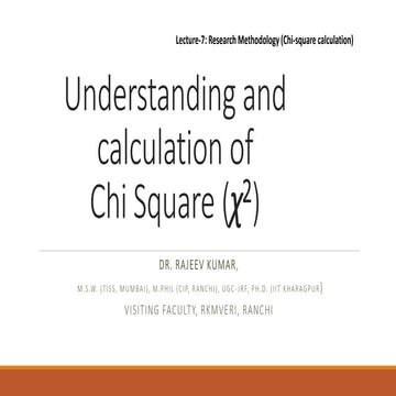 Lecture 7 4.2 chi square calculation | PPTX