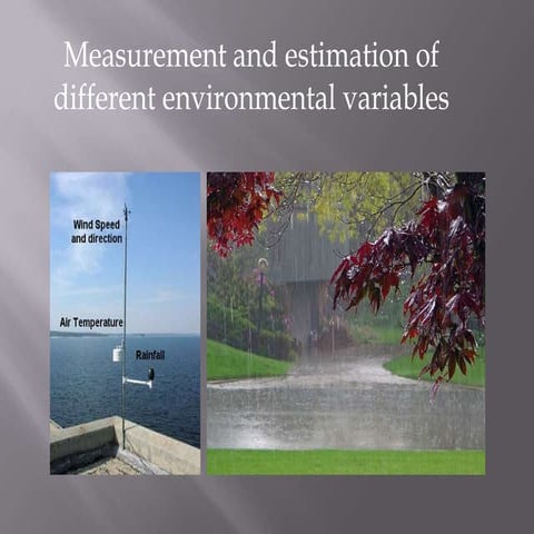 Measurement and estimation of different environmental variables | PPTX