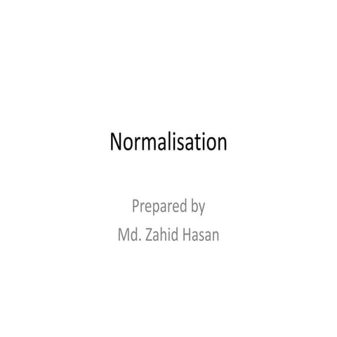 Database Normalisation Pptx Databases Computer Software And Applications