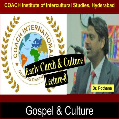 Lecture 8: Early Church & Culture | PPT