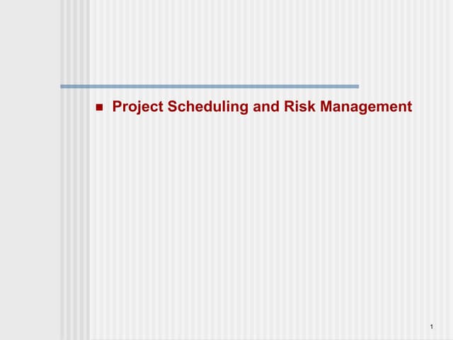 Software Engineering Project Scheduling Ppt