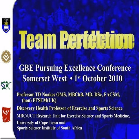 Team Excellence by Tim Noakes | PPT | Rugby Union | Rugby