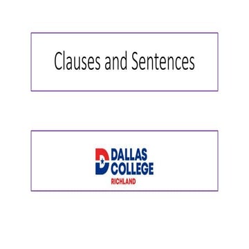 Clauses and Sentences | PPTX