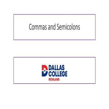 Commas and Semicolons | PPTX