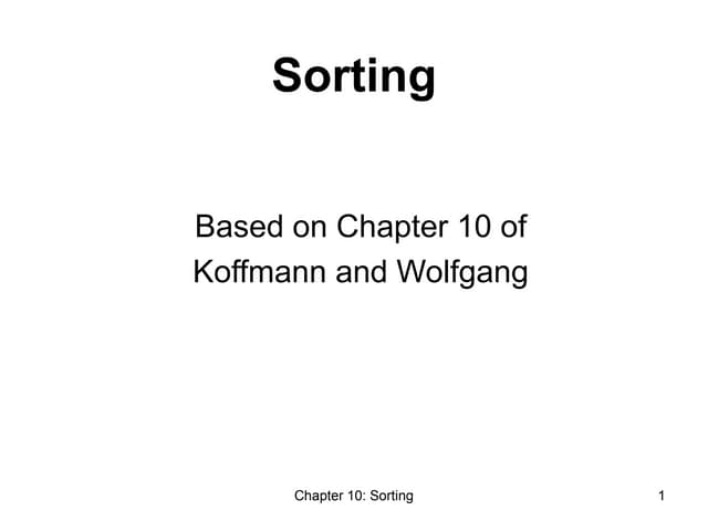 Lecture k-sorting | PPT Lecture k-sorting | PPT