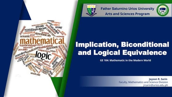 Discrete mathematics [LOGICAL CONNECTIVES] | PPTX | Programming Languages | Computing
