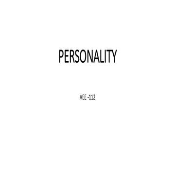 personality- Meaning, definition, types, importance | PPTX