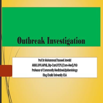 OUT BREAK INVESTIGATION | PPT