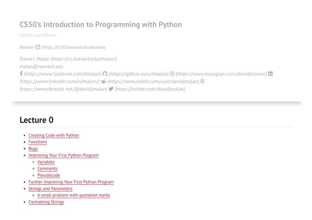 Lecture 0 Cs50s Introduction To Programming With Pythonpdf 9641