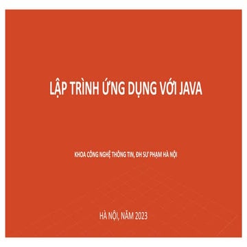 kiến thức java cơ bản cho người mới học lập trình | PDF
