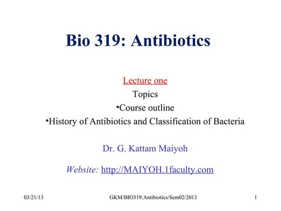 Generations of antibiotics | PPTX