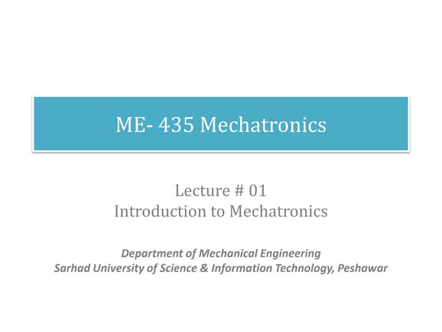 Introduction to mechanical engineering | PPTX