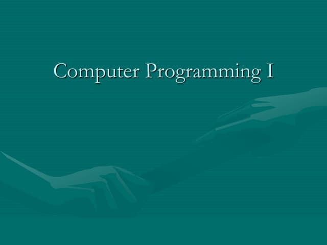 C Training Lecture 01 Ppt