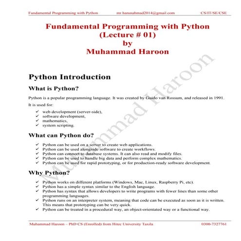 Intro To Programming Week 2python Installationpptx 2879