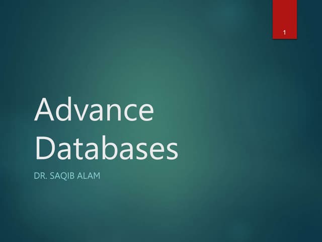 What Is Advance Dbms Introduction To Adbms Pptx Databases Computer Software And Applications