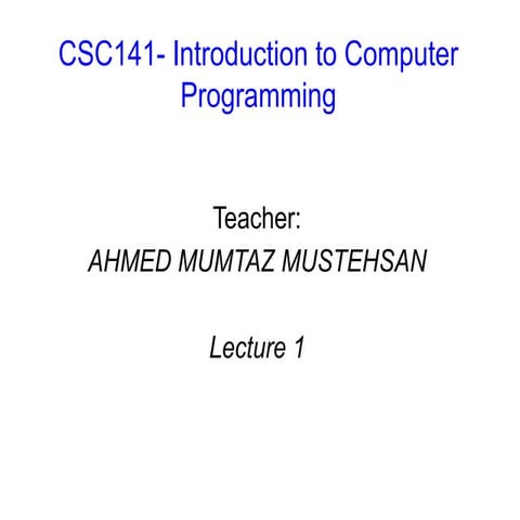 Fundamentals of Computer | PPTX