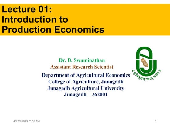 Lecture 11 Farm Management Decisions | PPT