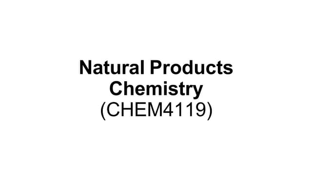 Introduction of natural products | PPTX