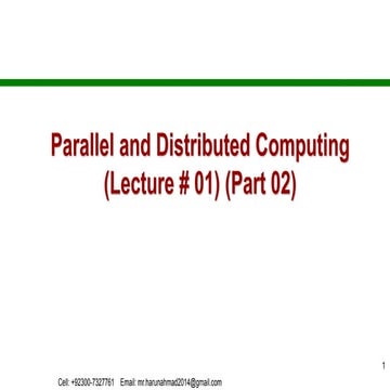 Lecture 02 Chapter 1 Part 02 Gridcloud Computing Systems Cluster