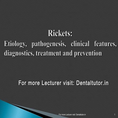 Lecture rickets | PPT