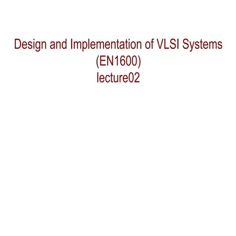 Vlsi Lecture02 | PPT