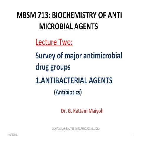 Classes of antimicrobial agents | PPT
