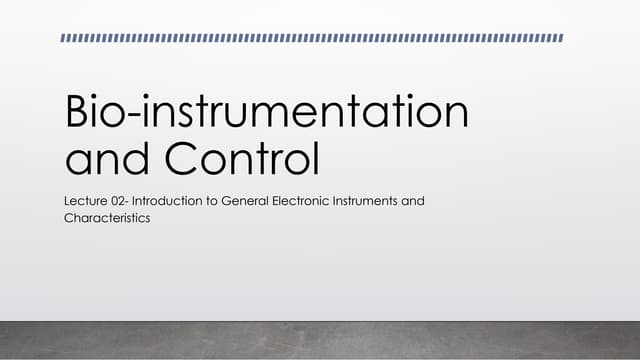 Static and dynamic characteristics of instruments | PDF | Physics | Science