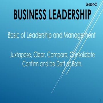 leadership and management introduction | PPTX