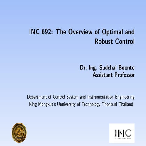 The Overview of Optimal and Robust Control | PDF